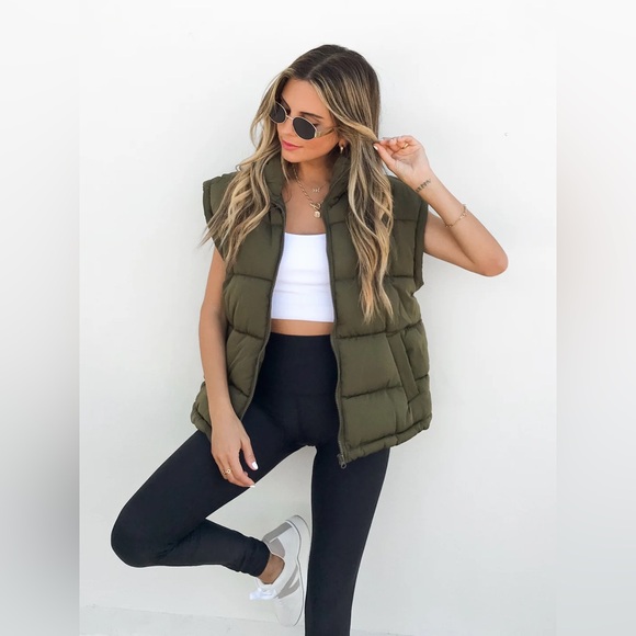 Very J | Jackets & Coats | Nwt Very J Oversized Puffer Puff Zip Up ...